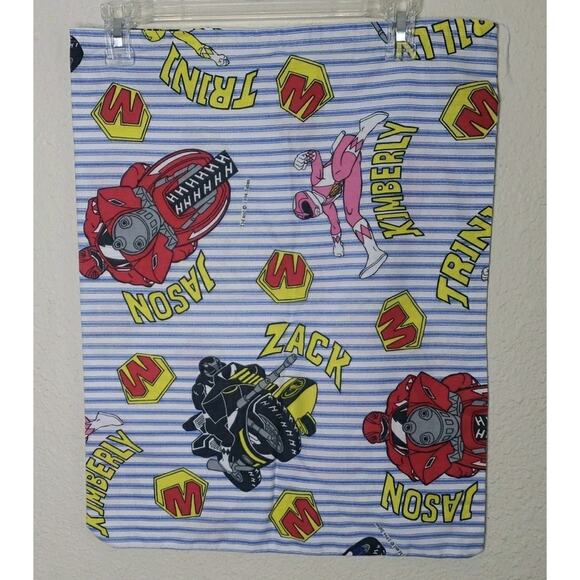 SABAN | Bedding | Vintage 9s Power Rangers White Blue Strip 20x6 Pillow ...